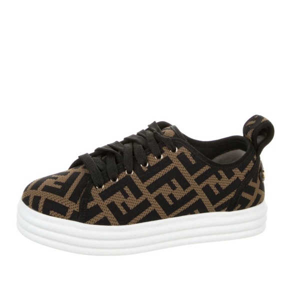 Fendi | Shoes | Fendi Zucca Brown Black Mesh Platform Sneakers 385 85 ...